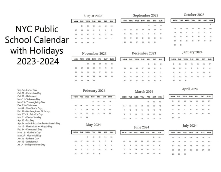 ️ NYC Public School Calendar with Holidays 2025-2026 ️