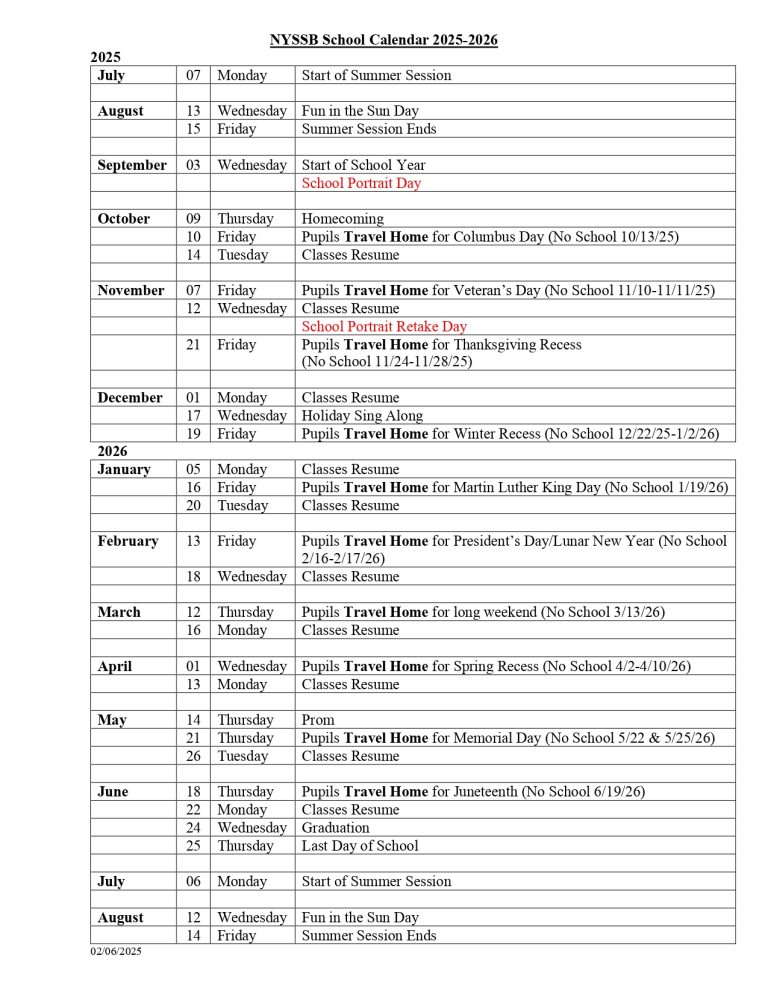 NYC School District Calendar 2026-2027 [Academic Year]