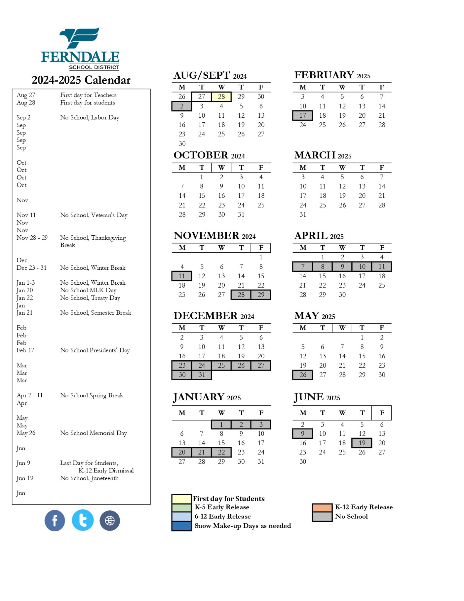 District School Calendar - School District Calendar