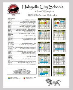 Haleyville City Schools Calendar 2026-2027 [Academic Year]