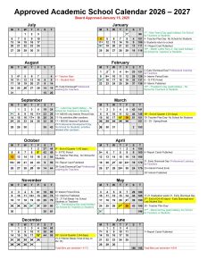 Collier County Schools Calendar 2026-2027 [Academic Year]