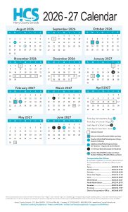 Horry County Schools Calendar 2026-2027 [South Carolina]
