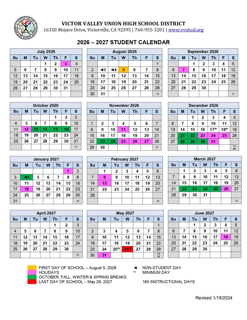 Victor Central School District Holidays 2026 - School District Calendar