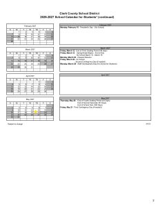Clark County Schools District Calendar 2026-2027 [Yearly]